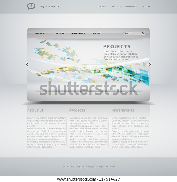 Website Template Editable Vector Format Stock Vector (Royalty Free ...