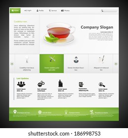 Vector Website Template Tea Shop Stock Vector (Royalty Free) 207273115