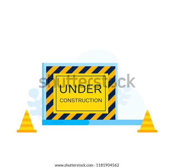 Website Under Construction Page Modern Vector Stock Vector (Royalty ...