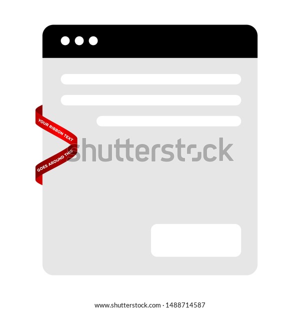 Website Vector Illustration Red Banner Ribbon Stock Vector (Royalty ...