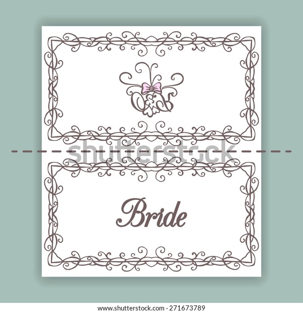 Wedding Collection Name Cards Design Template Stock Vector (Royalty ...