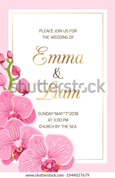 Wedding Event Invitation Card Template On Stock Vector (Royalty Free ...