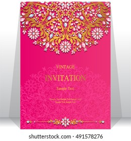 Wedding Invitation Card Abstract Background Stock Vector (Royalty Free ...