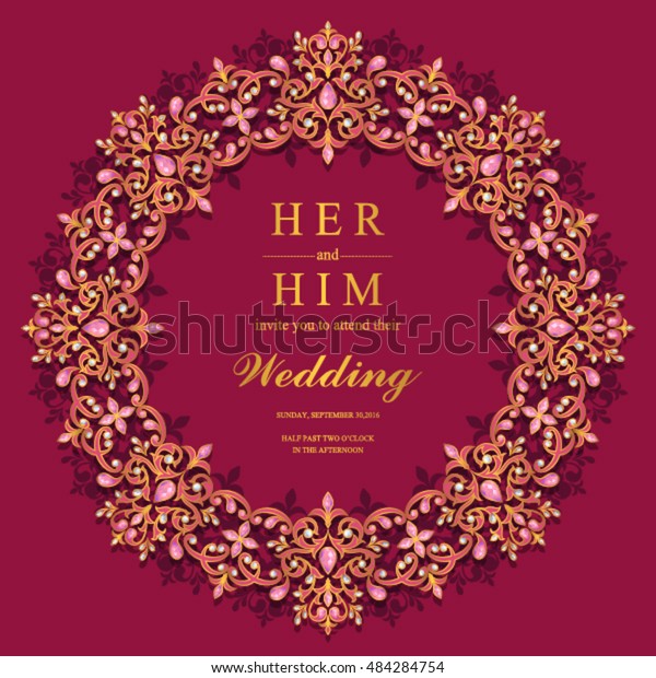 Wedding Invitation Card Abstract Background 스톡 벡터(로열티 프리) 484284754 ...