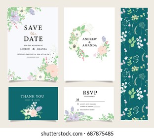 Wedding Invitation Card Template Text: เวกเตอร์สต็อก (ปลอดค่าลิขสิทธิ์ ...