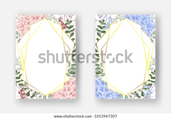 Wedding Invitation Card Templates Geometric Design 库存矢量图（免版税）1053967307