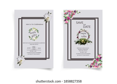 Wedding Invitation Cover Design Template Stock Vector (Royalty Free ...