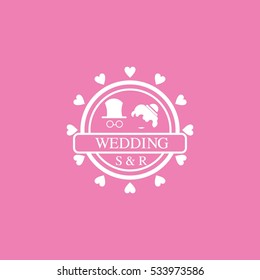 Wedding Invitation Logo Design Template Vector Stock Vector (Royalty ...