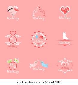 Wedding Invitation Logo Design Template Vector Stock Vector (Royalty ...