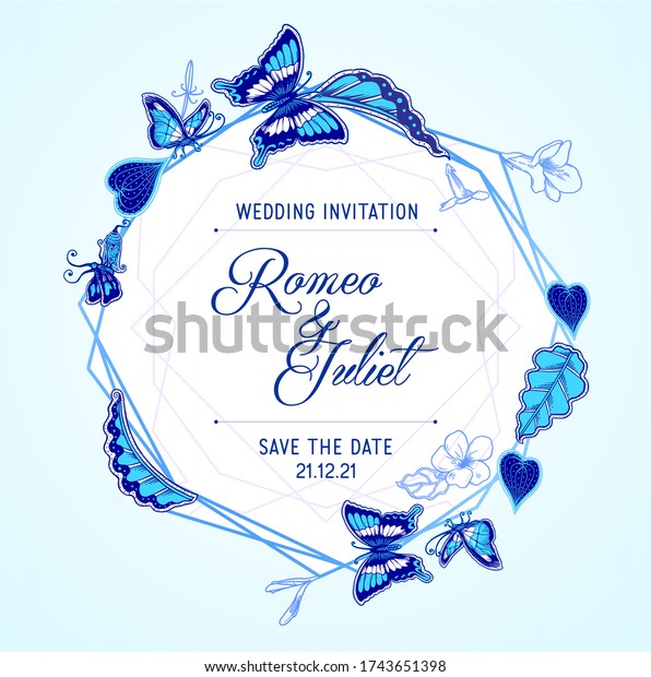 Wedding Invitation Perfect Template Card Using: เวกเตอร์สต็อก (ปลอดค่า ...