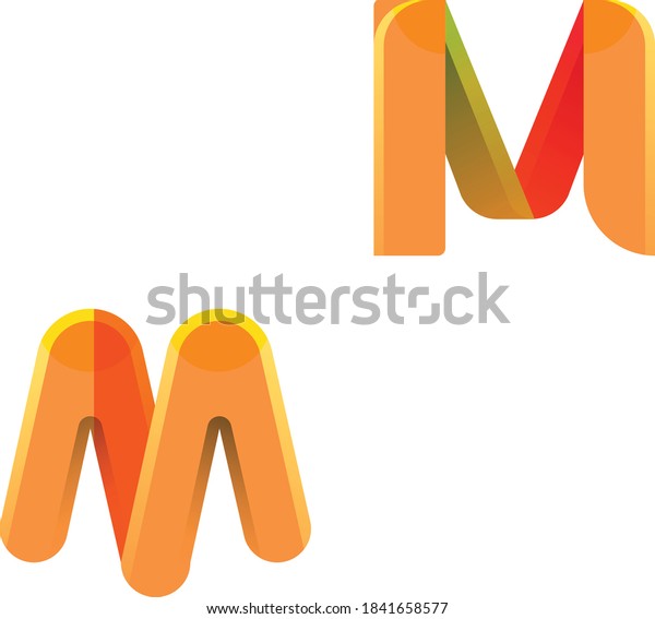 Wedding Logo Monogram Two Curly Letters Stock Vector (Royalty Free ...