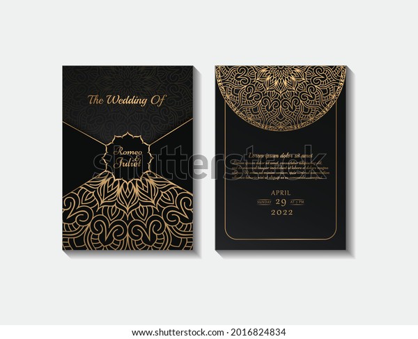 Wedding Premium Invitation Card Design Template Stock Vector (Royalty ...