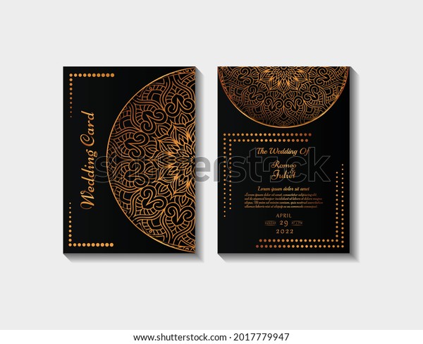 Wedding Premium Invitation Card Design Template Stock Vector (Royalty ...
