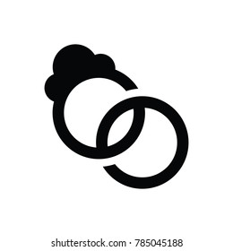 Wedding Rings Couple Icon Stock Vector (Royalty Free) 785045188 ...