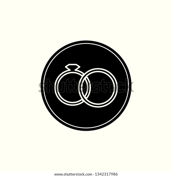 Wedding Rings Logo Design Graphic Illustration Stock Vector (Royalty ...