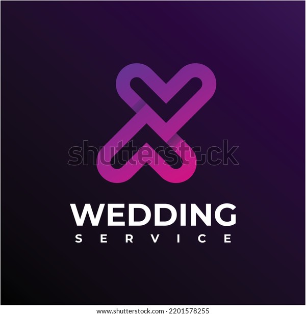 Wedding Service Logo Design Template Stock Vector (Royalty Free ...