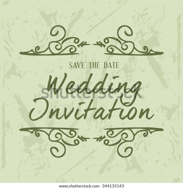Wedding Vector Template Stock Vector (Royalty Free) 344135543 ...