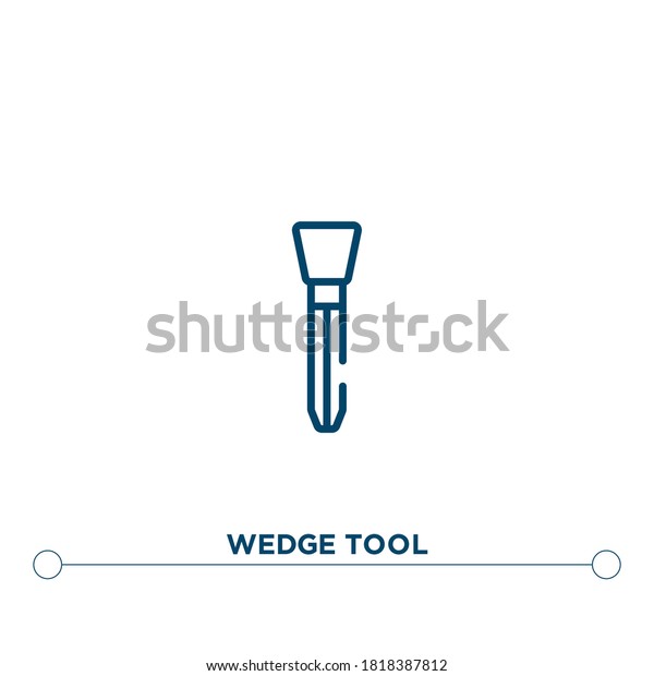 Wedge Tool Outline Vector Icon Simple Stock Vector (Royalty Free ...