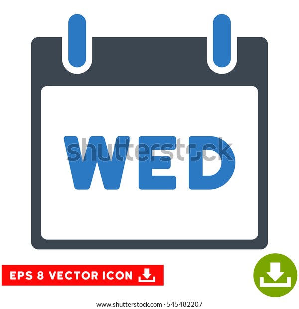 Wednesday Calendar Page Icon Vector Eps Stock Vector (Royalty Free ...