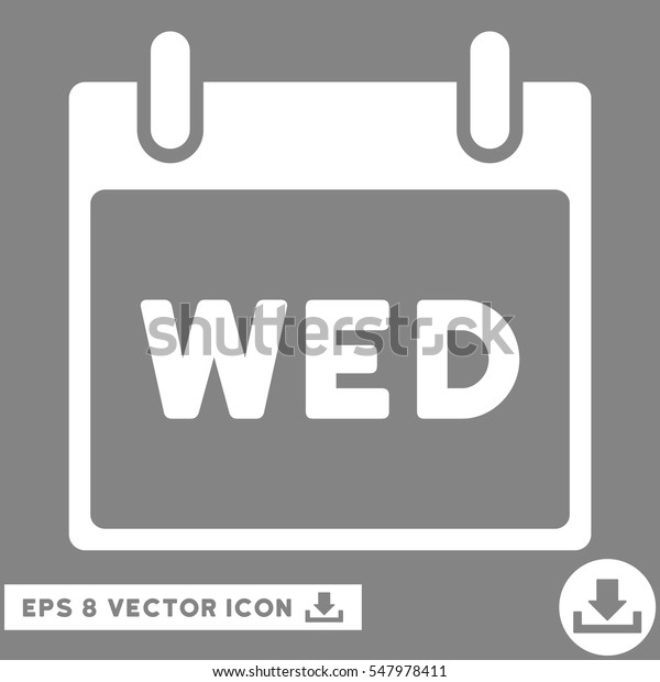 Wednesday Calendar Page Icon Vector Eps Stock Vector (Royalty Free ...
