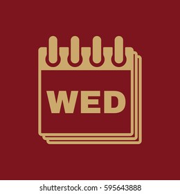 Wednesday Icon Wed Calendar Data Symbol Stock Vector (Royalty Free ...