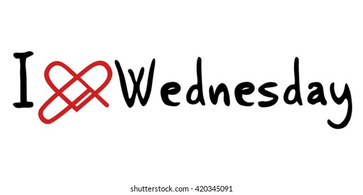 Wednesday Love Message Stock Vector (Royalty Free) 420345091 | Shutterstock