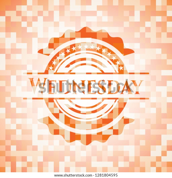 Wednesday Orange Tile Background Illustration Square Stock Vector ...