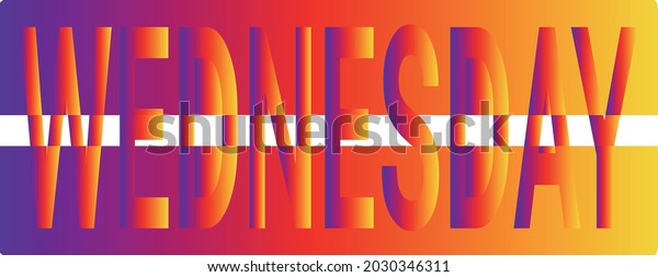 Wednesday Poster Design Vector Greeting Stock Vector (Royalty Free ...