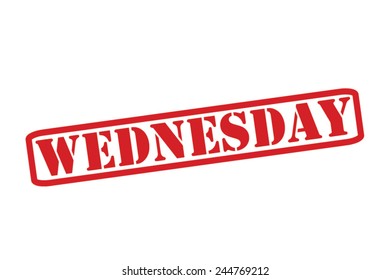 Wednesday Red Rubber Stamp Vector Over Stock Vector (Royalty Free ...