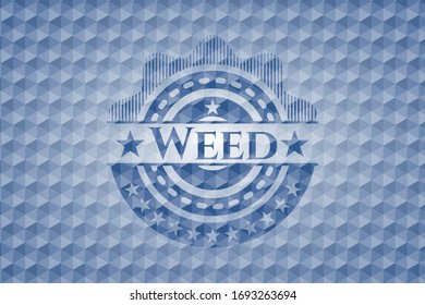 Weed Blue Polygonal Emblem Vector Illustration Stock Vector (Royalty ...