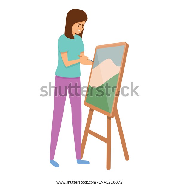 Weekend Painting Icon Cartoon Weekend Painting Stock Vector (Royalty ...