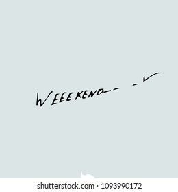 Weekend Vector Illustration Stock Vector (Royalty Free) 1093990172 ...