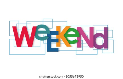 Weekend Vector Letters Stock Vector (Royalty Free) 1055673950 ...