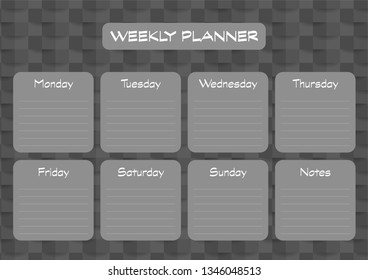 Weekly Planner Design Modern Abstract Background Stock Vector (Royalty ...