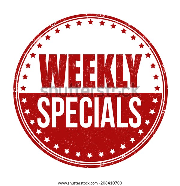 Weekly Specials Grunge Rubber Stamp On Stock Vector (Royalty Free ...