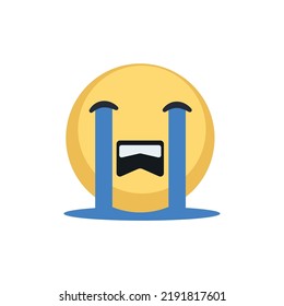 Weeping Emoji Vector Illustration Face Stock Vector (Royalty Free ...