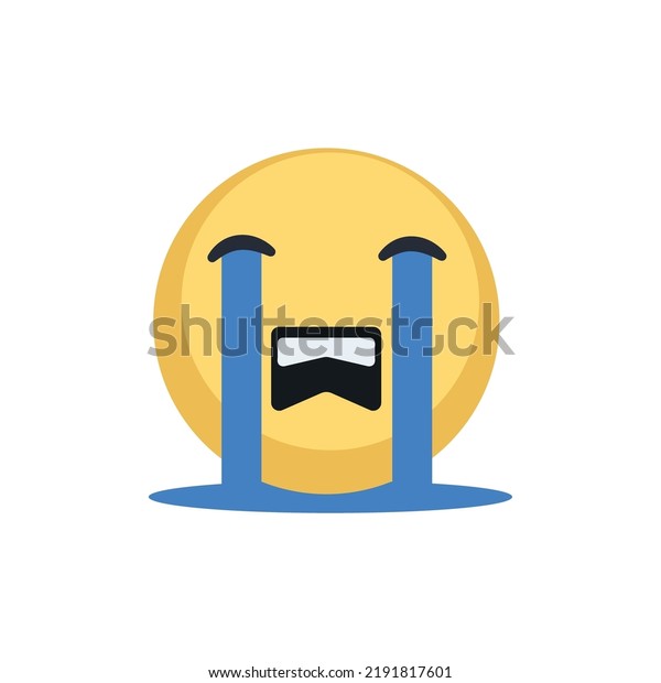 Weeping Emoji Vector Illustration Face Stock Vector (Royalty Free ...