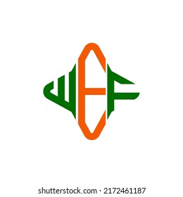 Wef Letter Logo Creative Design Vector Stock Vector (Royalty Free ...