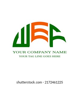 Wef Letter Logo Creative Design Vector Stock Vector (Royalty Free ...