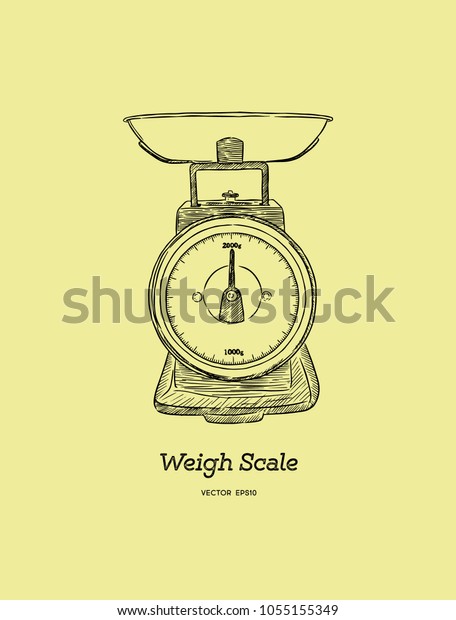 Weigh Scale Kitchen Scales Cartoon Vector Stock Vector (Royalty Free ...