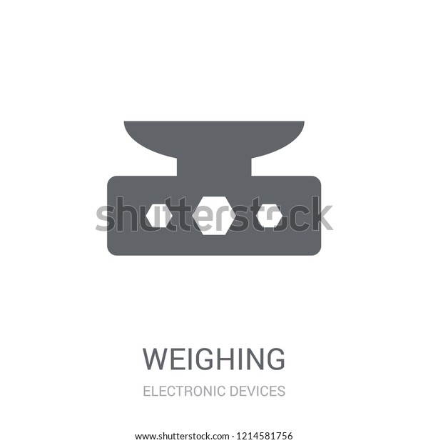 Weighing Icon Trendy Weighing Logo Concept Stock Vector (Royalty Free ...