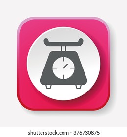 Weighing Machine Icon Stock Vector (Royalty Free) 376730875 | Shutterstock