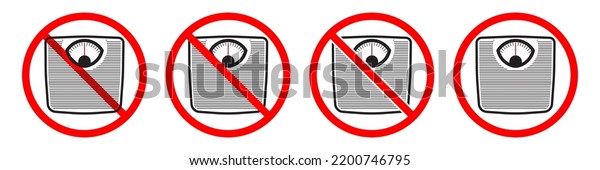 Weighing Scale Ban Sign Weighing Scale Stock Vector (Royalty Free ...