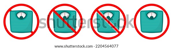 Weighing Scale Ban Sign Weighing Scale Stock Vector (Royalty Free ...