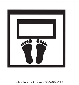 Weighing Scale Icon On White Background Stock Vector (Royalty Free ...