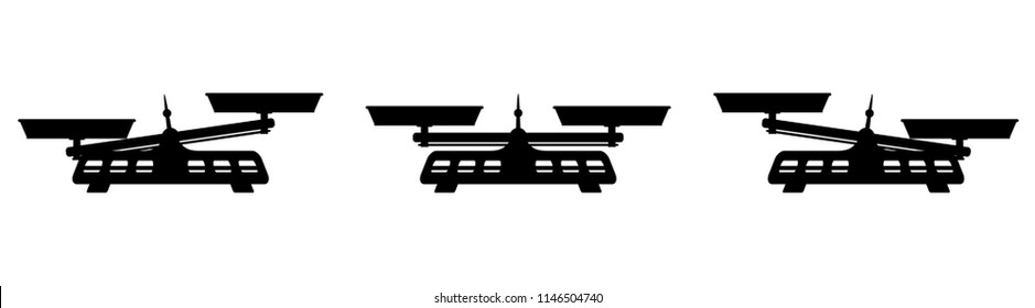 Weighing Scale Icon Two Perfectly Balanced 库存矢量图（免版税）1146504740 ...