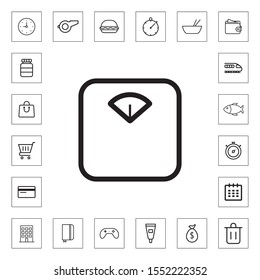 Weighing Scale Outline Icon Web Mobile Stock Vector (Royalty Free ...