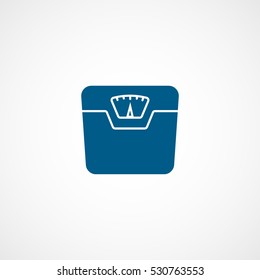 Weighing Scales Blue Flat Icon On Stock Vector (Royalty Free) 530763553 ...