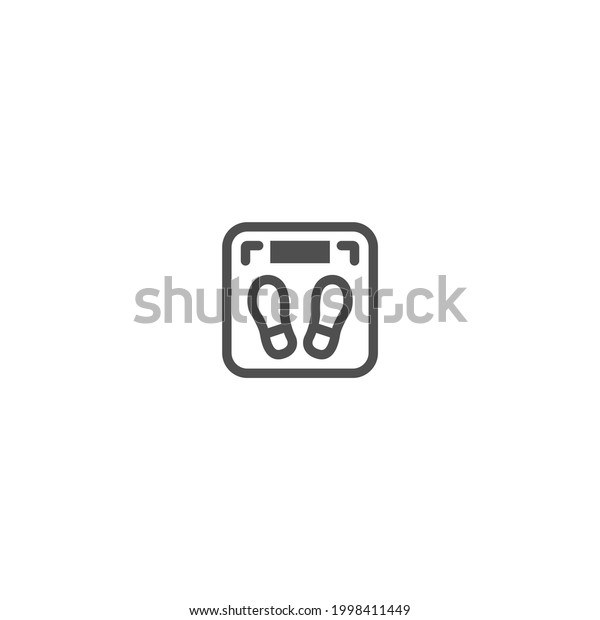 Weighing Scales Icon Isolated On White Stock Vector (Royalty Free ...
