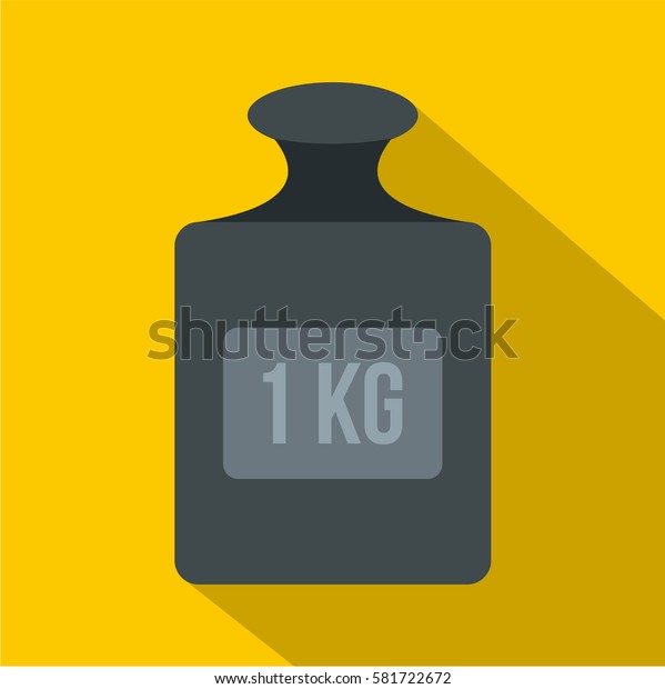 Weight 1 Kg Icon Flat Illustration Stock Vector (Royalty Free) 581722672